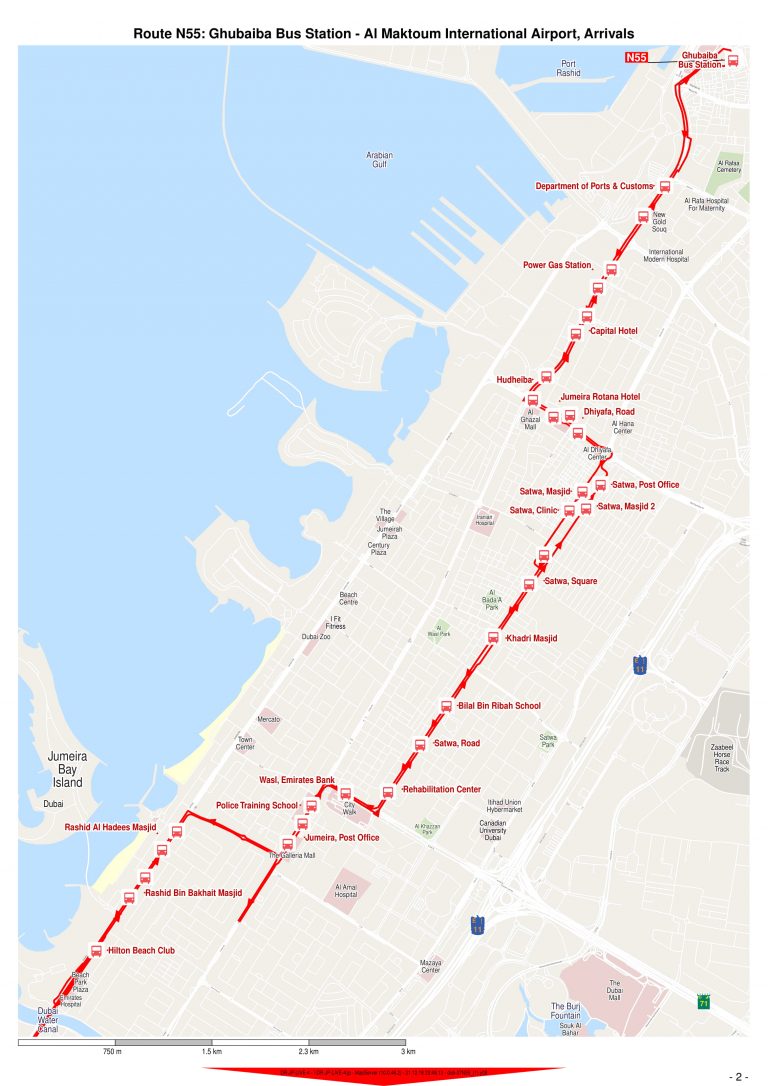 N55 Bus Route in Dubai – Time Schedule, Stops and Maps – Your Dubai Guide