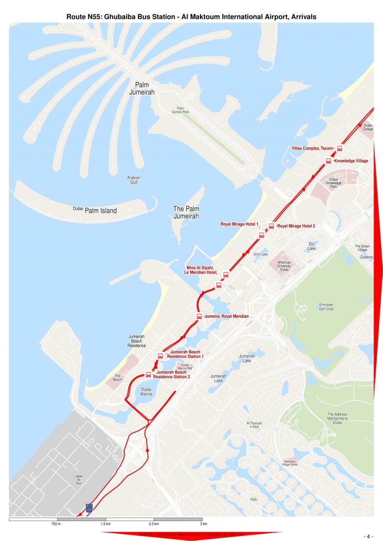 N55 Bus Route in Dubai - Time Schedule, Stops and Maps - Your Dubai Guide