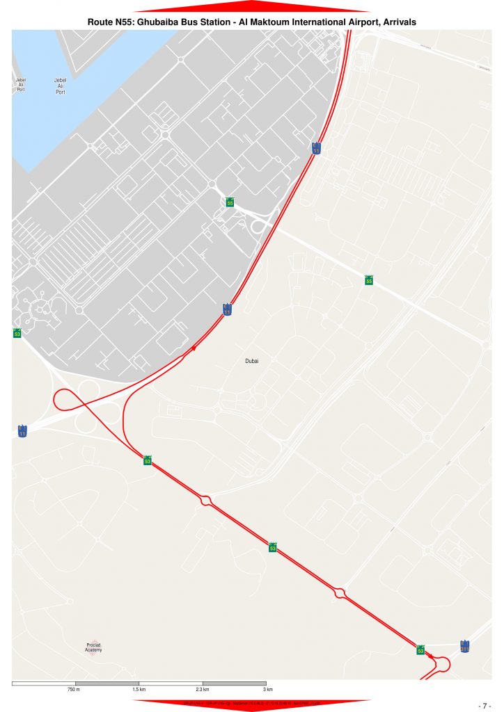 N55 Bus Route in Dubai - Time Schedule, Stops and Maps - Your Dubai Guide