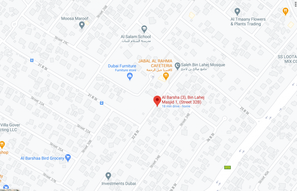 Al Barsha (3), Bin Lahej Mosque 1, (Street 32B) Bus Stop in Dubai ...