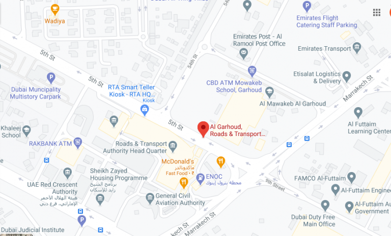 Al Garhoud, Roads & Transport Authority Headquarter Bus Stop in Dubai ...