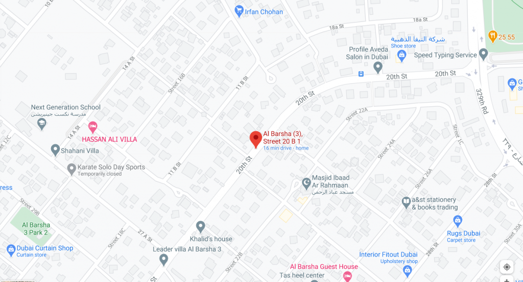 Al Barsha (3), Street 20 B 1 Bus Stop in Dubai - Your Dubai Guide