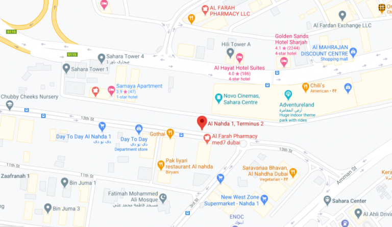 Al Nahda 1, Terminus 2 Bus Stop in Dubai - Your Dubai Guide