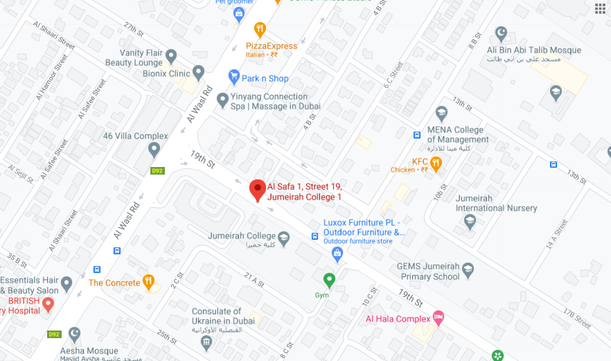Al Safa 1, Street 19, Jumeirah College Bus Stop in Dubai - Your Dubai Guide