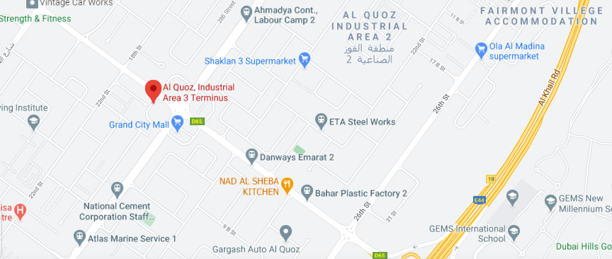 Al Quoz,Industrial Area 3 Terminus Bus Stop in Dubai - Your Dubai Guide