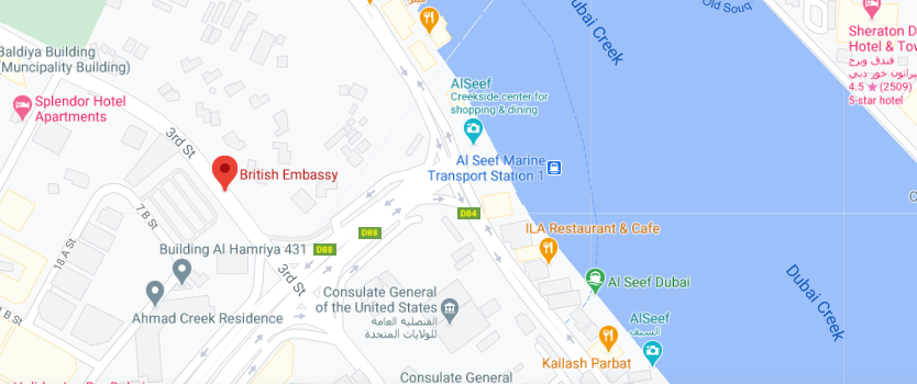British Embassy Bus Stop in Dubai - Your Dubai Guide