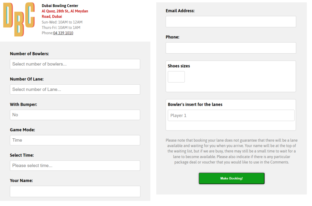 Dubai Bowling Center (DBC) in Meydan Road, Dubai, UAE Customer Care ...