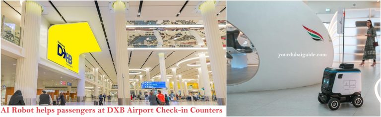 AI Powered Robot helps passengers travelling through DXB Airport Dubai ...
